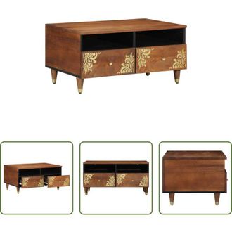 vidaXL vidaXL Mango - Couchtisch Honigbraun 80 x 54 x 40 cm Massivholz Mango
