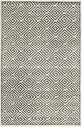 Safavieh Traditionell Teppich für Wohnzimmer, Esszimmer, Schlafzimmer - Mosaic Collection, Kurzer Flor, Elfenbein und Grau, 122 X 183 cm