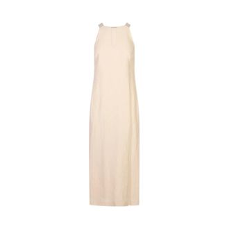 PESERICO Femme, Robes, Beige, Taille: 38 FR Robe Chemisier en Lin
