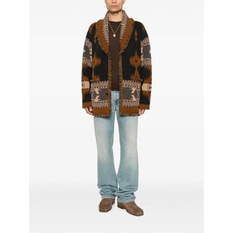 Alanui Jacquard Cashmere Cardigan - Brown