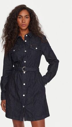 Tommy Jeans Jeanskleid DW0DW21649 Dunkelblau Regular Fit