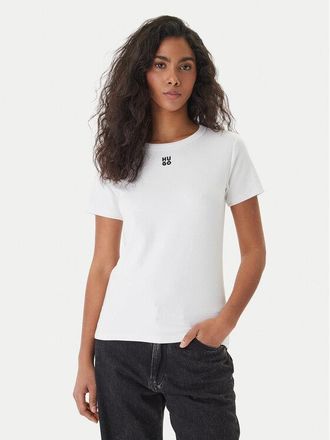 HUGO BOSS T-Shirt Deloris 50512002 Wei&szlig; Regular Fit