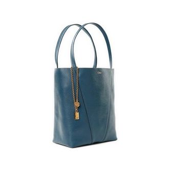 Chlo&eacute; Sac cabas Spin en cuir grain&eacute;