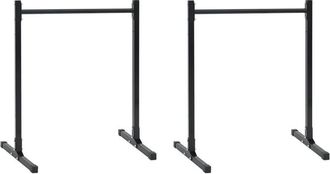 vidaXL Dip-Stationen Manuell 2 pcs Schwarz 109 x 90 x 105 cm Vidaxl