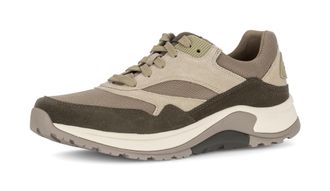 Rollingsoft Keilsneaker ROLLINGSOFT, Herren, Gr. 10 (44,5), beige (khaki kombiniert), Mesh, Veloursleder, Schuhe, Freizeitschuh, Halbschuh, Schn&uuml;rschuh mit Wechse