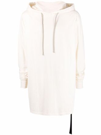 Rick Owens hoodie à lien de resserrage - Tons neutres