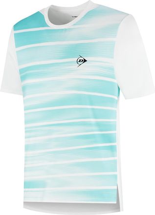 Dunlop Herren Game Tennis Tee 2, Weiß-Aqua Sky, L