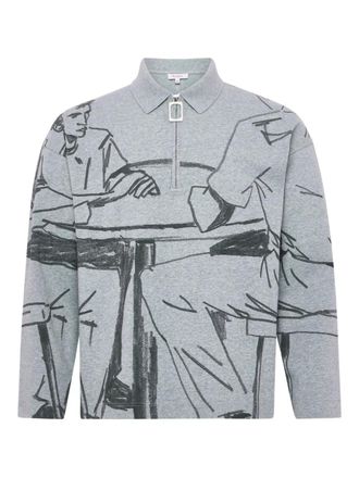 J.W.Anderson sweat à col zippé - Gris