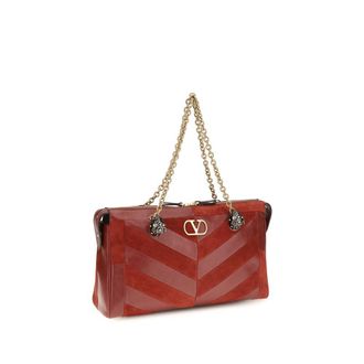Valentino Garavani Womens Multicolor Calf Leather Bos Taurus Shoulder Bag