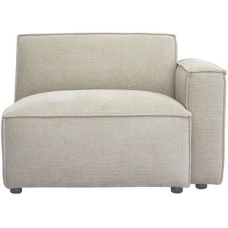 Miliboo Rechtes Eckmodul f&uuml;r Sofa in beigem Samteffekt-Texturstoff SPLIT