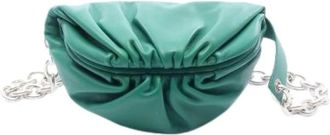 Bottega Veneta Pre-owned The Chain Pouch Mini Leather Waist Bag - Femme - Pre-owned - Vert - Taille: ONE Size