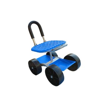 Generic Gartenstuhl Mit 3/4-R&auml;dern, Rollbarer Gartenarbeitsstuhl for Rasen Und Hof, 360&deg; Drehbarer Gartenwagen, for Die Gartenarbeit Im Freien(4-Wheeled)