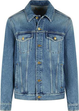 Golden Goose Veste en jean en coton bleu