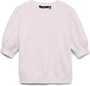 Vero Moda VMDOFFY GA Noos Pull &agrave; col Rond 2/4, Rose-a-Boo/d&eacute;tail : m&eacute;lang&eacute;, XL
