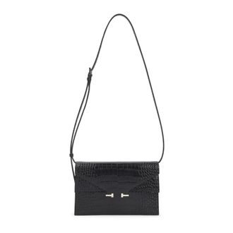Tom Ford Femme, Sacs, Noir, Taille: ONE Size Soft Printed Croco Mini Bag