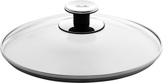 FISSLER Sichtkoch-Glasdeckel (Ø 24 cm) Ersatzdeckel für Pfannen, Töpfe & Schnellkochtöpfe, Transparent, 001-104-24-200/0