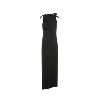 Coperni Robe longue asym&eacute;trique avec ornements