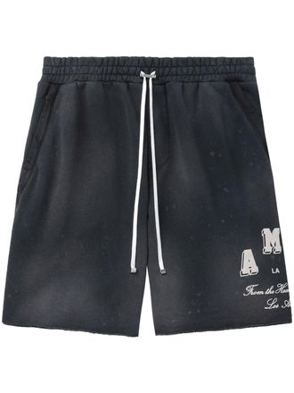 Amiri short de sport Vintage Collegiate en coton - Noir
