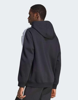 adidas Originals adicolor - Sweat &agrave; capuche oversize zipp&eacute; - Noir