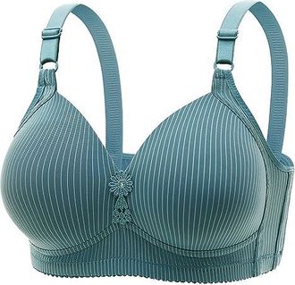 Generic 2026 Soutien-gorge pour femme confortable sexy sans anneau en acier grande taille mince respirant et, bleu, 76