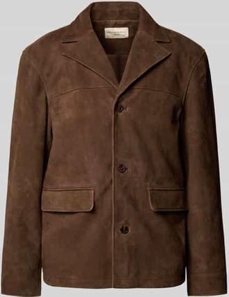Officine G&eacute;n&eacute;rale Lederjacke aus echtem Ziegenleder