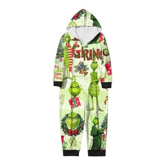 Generic Le Grinch Pyjama Noel Famille De Grinch Adulte Enfant Chaud Et Doux Hiver Vetement The Bebe Assorti Homme Ensemble Pull Couple Deguisement Ensembles F