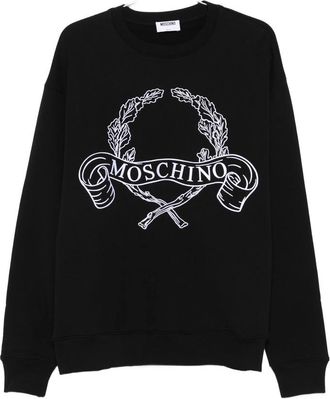 Moschino Laurel Crown Logo Embroidered Sweatshirt