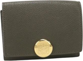 Loewe Portefeuille Tri-fold Pre-owned - Femme - Pre-owned - Vert - Taille: ONE Size