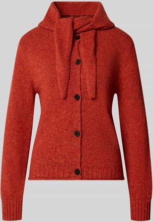 Stefanel Regular Fit Strickjacke aus Woll-Mix mit Seiden-Anteil