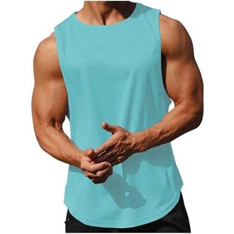 Generic D&eacute;bardeur de sport l&eacute;ger pour homme, couleur unie, &eacute;l&eacute;gant, classique, respirant, confortable, d&eacute;contract&eacute;, sans manches, pour la gym, la course &agrave; pie