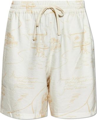 Maison Kitsun&eacute; Homme, Shorts, Beige, Taille: L Lightweight Shorts