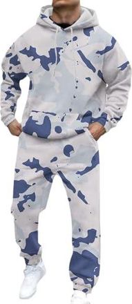 Generic Ensemble Jogging Homme - Surv&ecirc;tement Ensemble Sweats &Agrave; Capuche Et Sport Pantalons Automne Hiver Couleur Unie Gym Jogging Sportswear Tenue De Couple