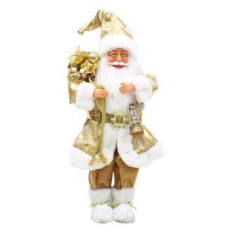 Generic Figur des Weihnachtsmanns - Goldene Urlaubsdekoration, festliche Tischstatue | Sammlerst&uuml;ck 45,7 cm (18 Zoll), traditionelle Jahreszeit f&uuml;r den Kamins