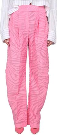 The Attico Femme, Pantalons, Rose, Taille: 36 FR Pantalon Large Pliss&eacute;