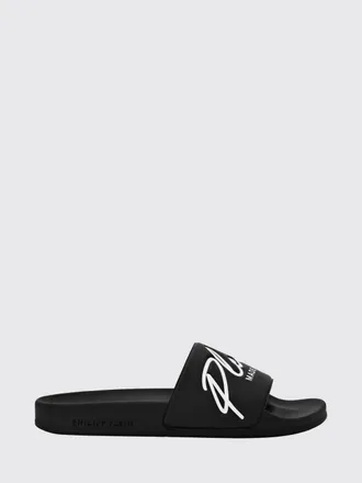 Philipp Plein Gummi-Slides mit kontrastierendem gedrucktem Logo