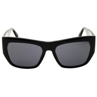 Guess Gl&auml;nzende Schwarze Oversize-sonnenbrille