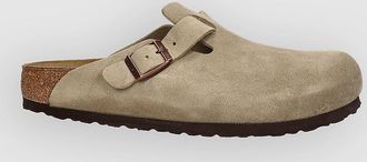 Birkenstock Boston Suede Leather Sandalen taupe