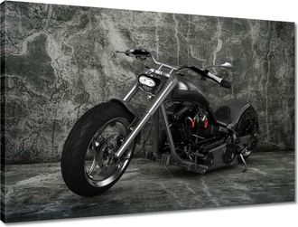 Generic H723M_1E Wandbild auf Leinwand, Motiv Classic Chopper Motor, 60 x 40 cm