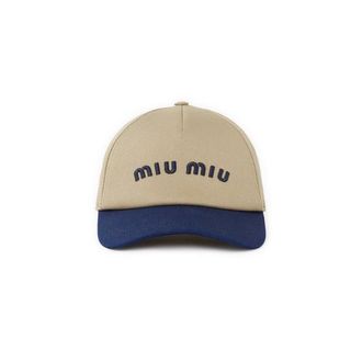 Miu Miu Casquette bicolore logotyp&eacute;e