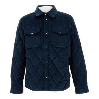 Woolrich Homme, Vestes, Bleu, Taille: XL Veste chemise dAlaska en velours c&ocirc;tel&eacute;
