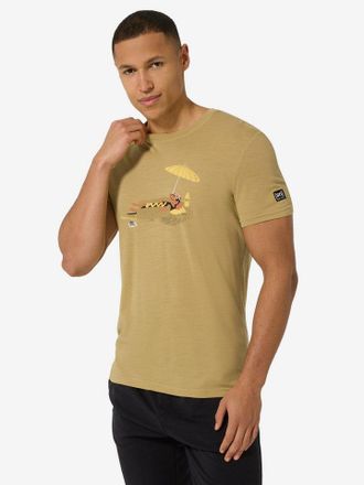 super.natural T-Shirt f&uuml;r Herren,Merino M HOT DOG TEE mit Tier-Motiv, atmungsaktiv