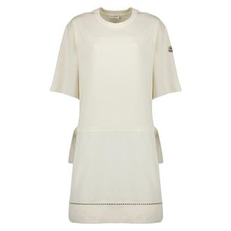 Moncler Cotton Dress - - Dresses - Damen - Wei&szlig; - M