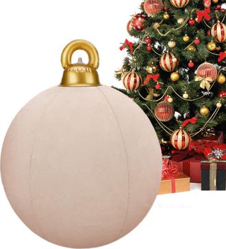 Generic Aufblasbare Weihnachtskugeln - Set aus samtigen Kugeln 60 cm | Riesige aufblasbare PVC-Weihnachtsdekorationen | F&uuml;r Zuhause, B&uuml;ro, Party, Hochzeit, Ga
