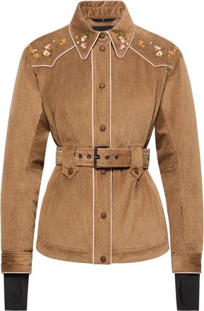 Moncler Moncler Olonne Insulated Ski Shirt Jacket, Women, Beige, Size: 00