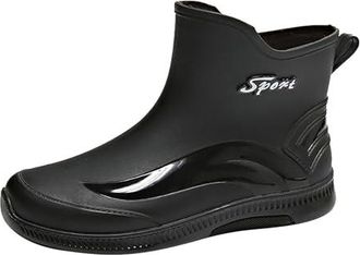 Generic Bottes de pluie imperméables mi-mollet pour homme, antidérapantes, durables, pour une utilisation en extérieur intensif, lagriculture, les corvées de 