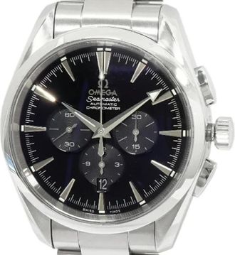 Omega Seamaster Aqua Terra Chronograph en acier inoxydable doccasion - Homme - Pre-owned - Noir - Taille: ONE Size