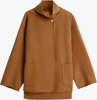 Tommy Hilfiger Manteau ample &agrave; col montant en laine m&eacute;lang&eacute;e