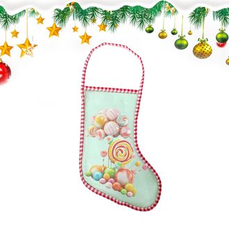 Generic Christbaumbehänge Netz, Weihnachtsstrumpf Gut Beutel, Festlicher Aufbewahrungsbeutel Für Indoor Zuhause Versammlung Party Snacks Festival Süßigkeiten 