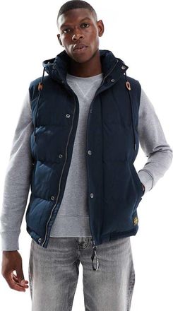 Superdry Everest - Doudoune sans manches à capuche - Bleu marine