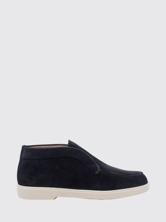 Santoni Chukka-Stiefeletten aus Veloursleder von mit runder Kappe und Gummisohle